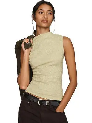 Scotch & Soda Mock Neck Tank Top - Beechnut