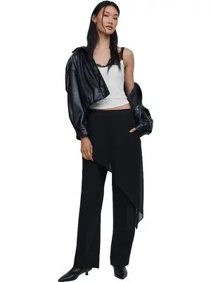 WHITEROOM + CACTUS Wrap Skirt Pants - Black
