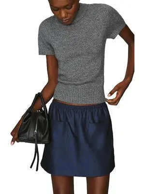 Maeve Pull-on Mi Skirt - Navy