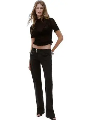 PILCRO Billy Low-rise Bootcut Pants Phantom