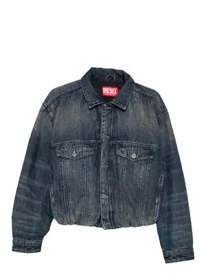 DIESEL® Diesel Lightly Padded Denim Jacket With Drawstring Hem