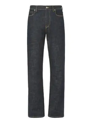 FENDI Fendi Slim-Fit 5-Pocket Jeans With Yellow Topstitching