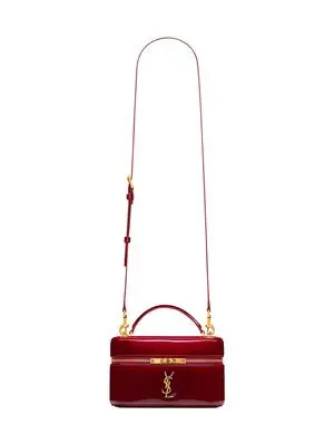 Saint Laurent Saint Laurent Mini Leather Card Case Bag With Zip Closure Rosso