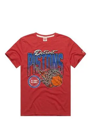 HOMAGE Detroit Pistons On Fire Tri-blend T-shirt - Red