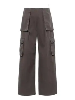 Alexander Wang Cargo Trousers In Cotton With Elasticated Waistband - Grey