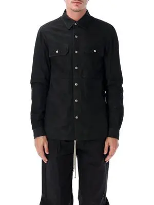 RICK OWENS Rick Owens Leather Overshirt Jacket
