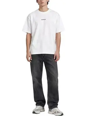 SEWMOD Logo-print Drop-shoulder T-shirt - Neutrals