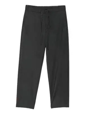 AMARANTO Drawstring-waist Straight-leg Trousers - Grey