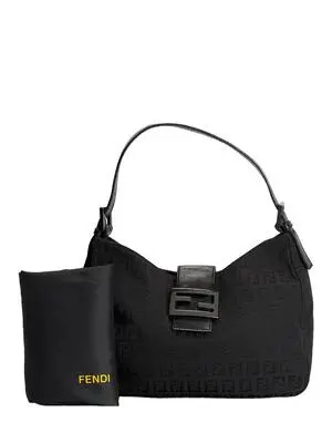 Fendi Zucchino Hobo Bag - Black
