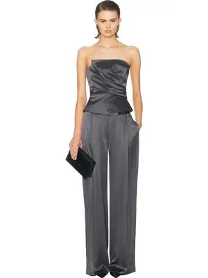 THE SEI Wrap Bustier Top - Anthracite