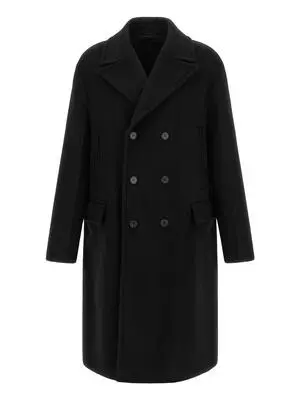 Fendi Angora And Wool Coat - Black