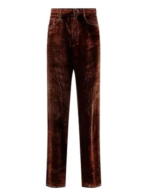 PIERRE-LOUIS MASCIA Kandox Iridiscent Chenille Trousers - Brown