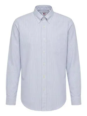 SEBAGO Doubling Ox Unisex White/light Blue Cotton Shirt