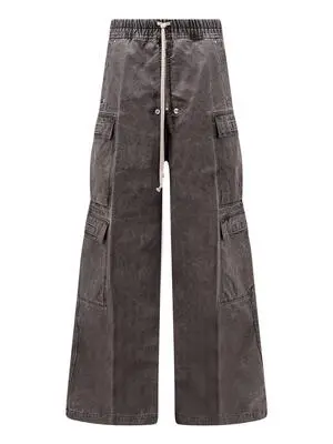 RICK OWENS Cotton Double Cargo Jumbo Beas Trousers