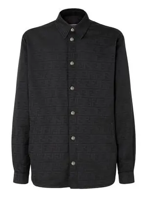 Fendi Ff Zucca Jacquard Nylon Blouson - Black