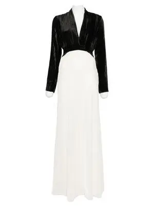 FORTE_FORTE Velvet Long Dress - Black