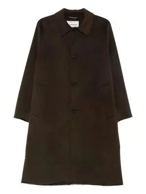 AMARANTO Raglan-sleeve Single-breasted Coat - Brown