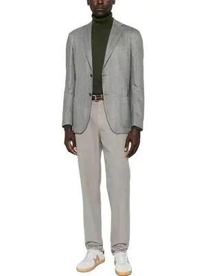 Corneliani Whisper Herringbone Blazer - Grey