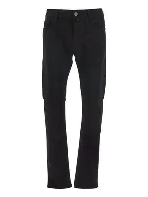 JACOB COHЁN Bard Logo-patch Slim-cut Jeans - Black