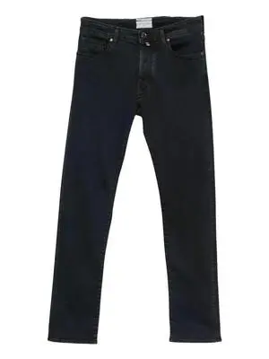 JACOB COHЁN Logo-patch Slim-cut Jeans - Blue