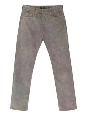 7 For All Mankind Faded Straight-leg Jeans - Grey