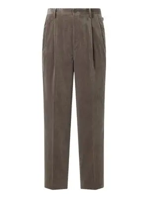 KAPTAIN SUNSHINE Straight-leg Cotton-corduroy Trousers - Brown