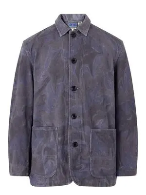 Blue Blue Japan Coverall Sumi Nagashi Cotton-sashiko Jacket - Navy