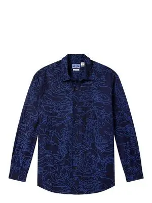 Blue Blue Japan Cotton-jacquard Shirt - Blue