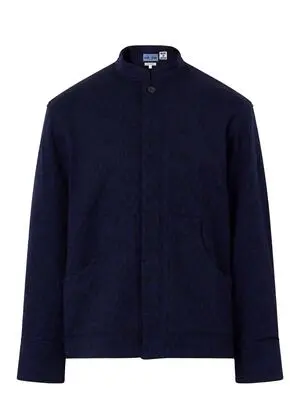 Blue Blue Japan Jacquard-knit Wool-blend Bomber Jacket - Navy