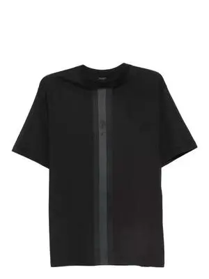 Gucci Logo-print Vertical-stripe T-shirt - Black