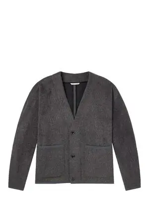 A KIND OF GUISE Kaan Brushed Wool-blend Cardigan - Gray