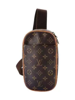 LOUIS VUITTON Pochette Gange Monogram Canvas Belt Bag - Brown