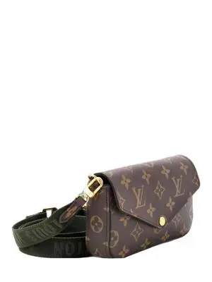 LOUIS VUITTON Felicie Strap & Go Handbag Monogram Canvas Crossbody Bag - Brown