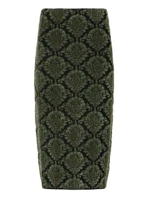 SHUSHU/TONG Cotton-blend Pile-jacquard Knee-length Skirt - Multi