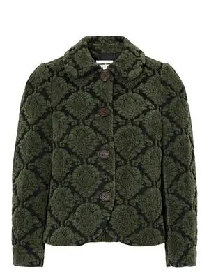 SHUSHU/TONG Cropped Cotton-blend Pile-jacquard Jacket - Multi