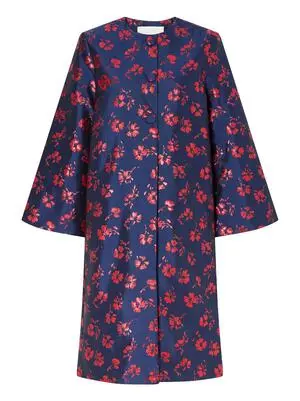 DESTREE Ruby Floral-jacquard Taffeta Coat - Multi