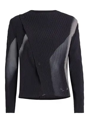 Issey Miyake Hands Of Lover Pleats Cardigan Black