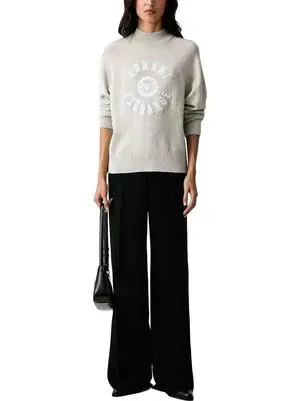 Armani Exchange Logo-embroidered High-neck Sweater - Grey