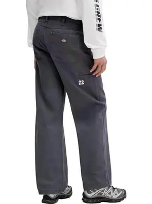 Dickies Logo-embroidered Wide-leg Trousers - Grey