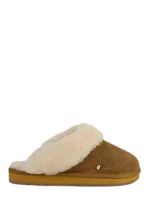 EMU AUSTRALIA Shearling-trim Suede Slippers - Brown
