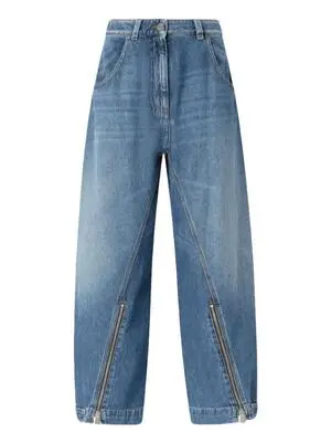 Pinko Sicuro Zip Wide-leg Jeans - Blue