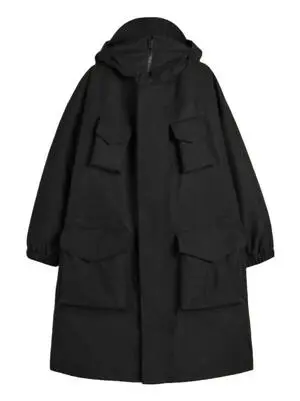 Y3 Insulated Hooded Long Coat - Black