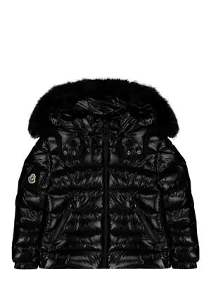 Moncler Shiny Hooded Down Jacket - Black
