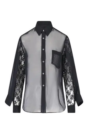 Comme Des Garçons Long-sleeved Shirt - Black