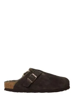 BIRKENSTOCK Velvet-lined Closed-toe Mules