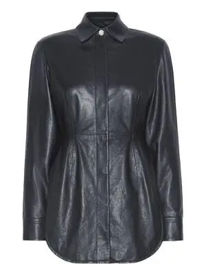Sportmax Spscoccole Paneled Leather Jacket - Black