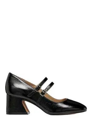 Geox Kalidine Double-strap Patent-finish Pumps - Black