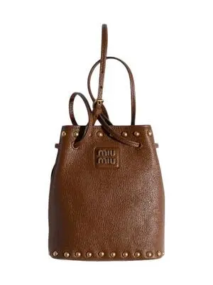 Miu Miu Leather Pouch - Brandy