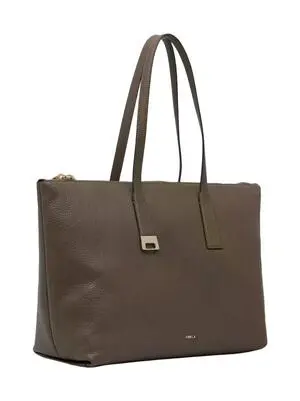 Furla Large Olivia Leather Tote Bag - Brown