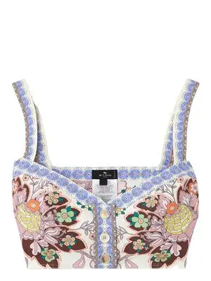 Etro Fresh Floral Crop Top - No